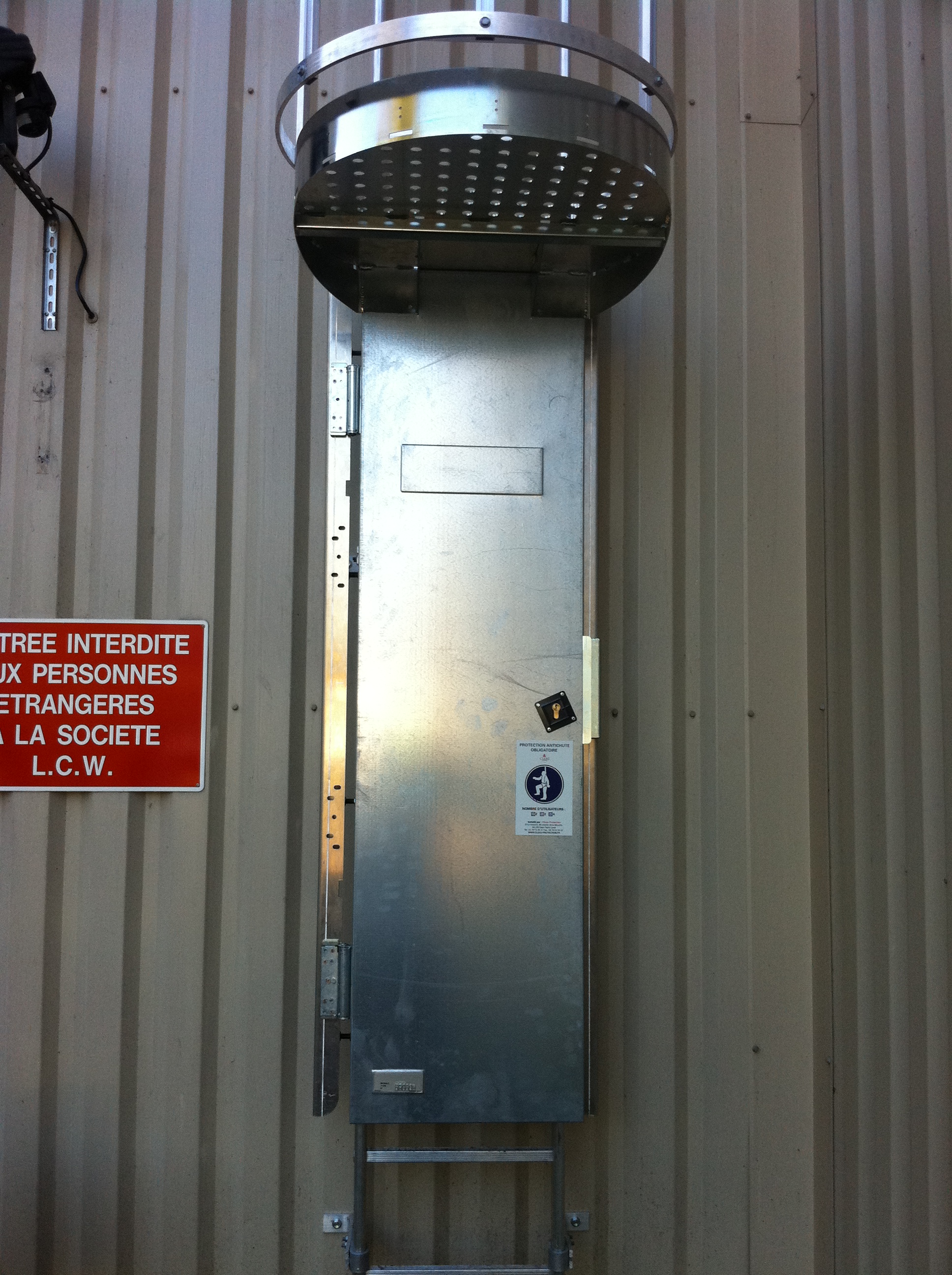 Porte de condamnation type coutier sur échelle crinoline - Cleas Protection